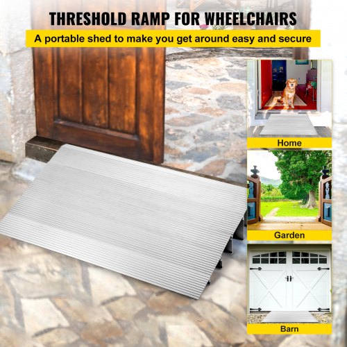 Vevor Transition Entry Ramp Modular Threshold Ramp Aluminum 5" Rise ...