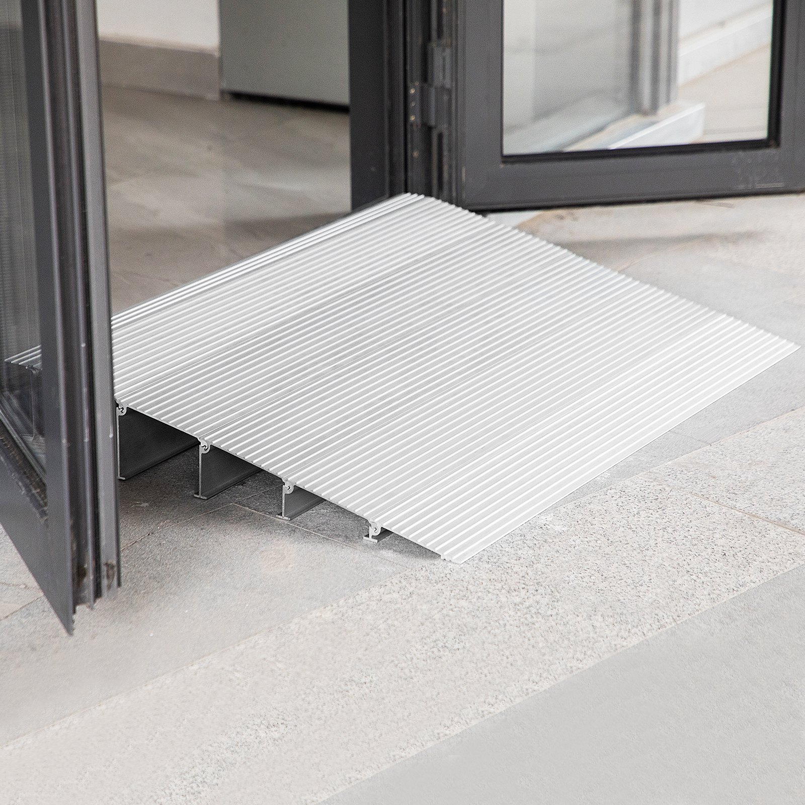 VEVOR Transitions Modular Entry Ramp, 5" Rise Door Threshold Ramp ...
