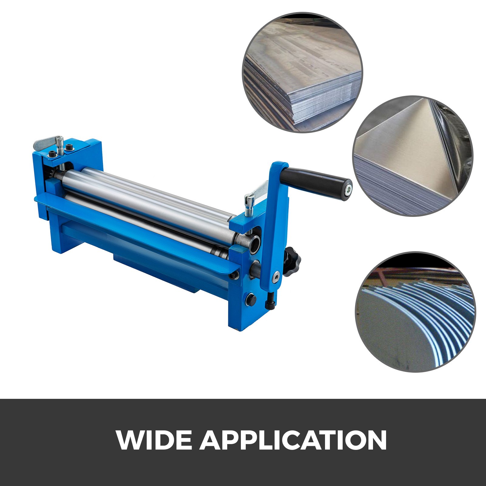 VEVOR 12.6 in. Slip Roll Roller Metal Plate Bending Round Machine, Slip ...