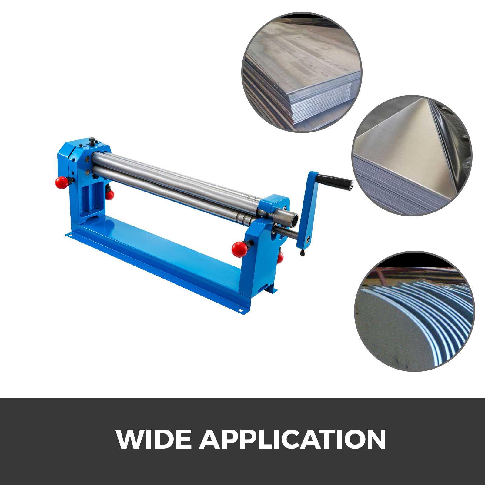 Rb-610 Manual Slip Roller 570mm Bending Round 1.2mm Steel Plate Rolling ...