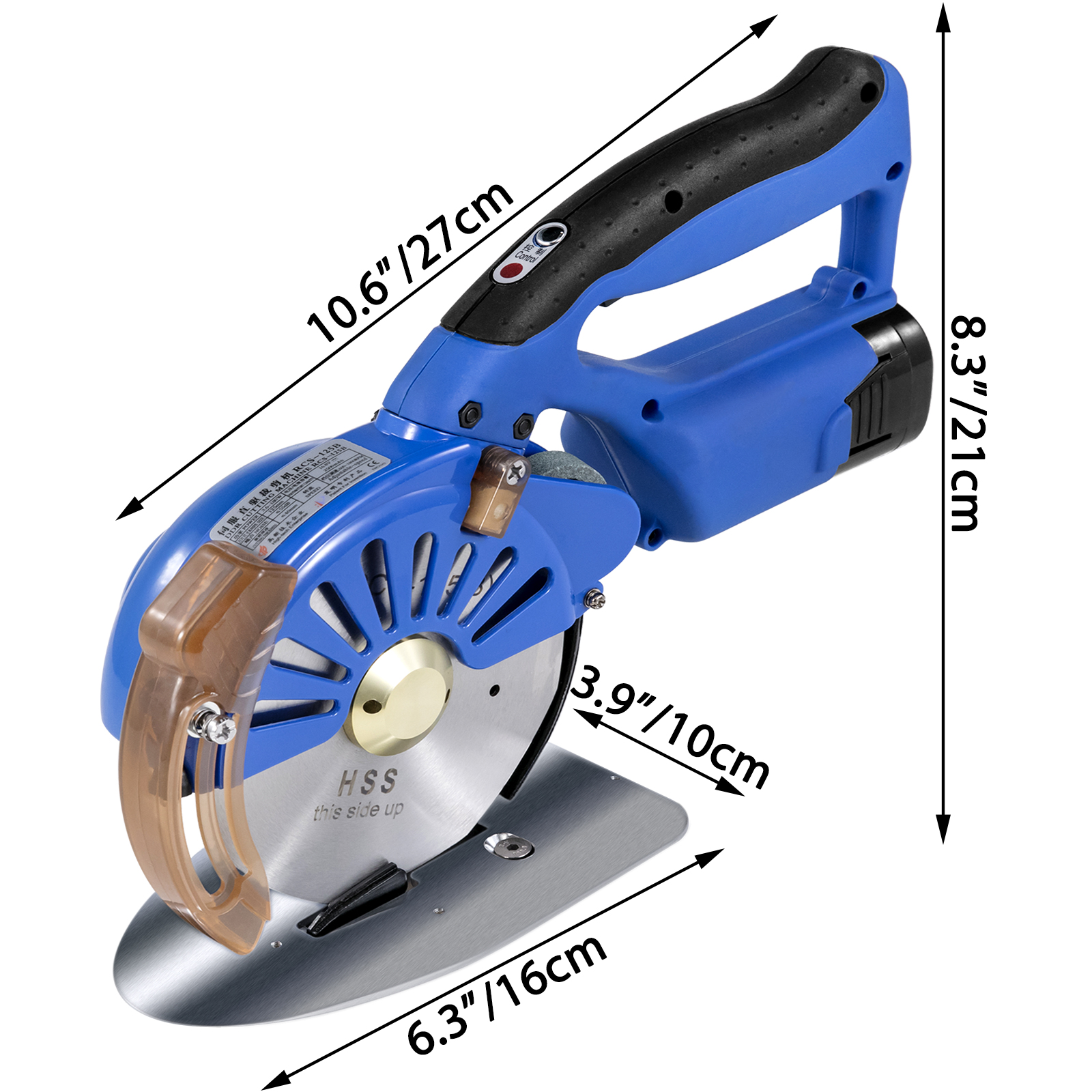 VEVOR Fabric Cutter 125mm Rotary Fabric Cutter 39mm Cutting Height ...