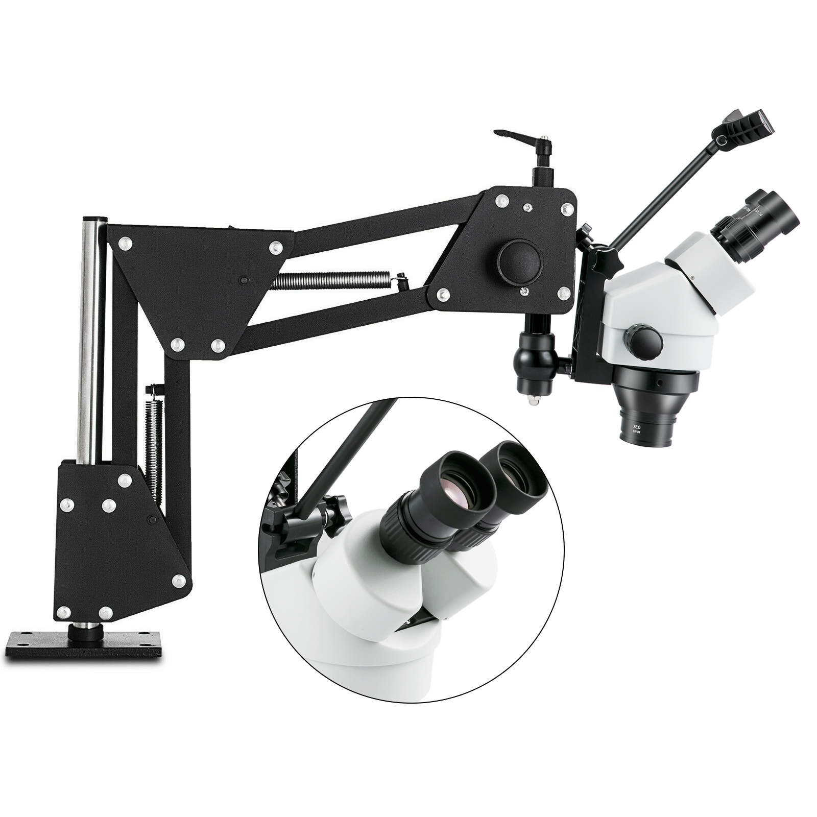 Micro Inlaid Mirror Multi-directional Microscope 7x-4.5x Durability ...