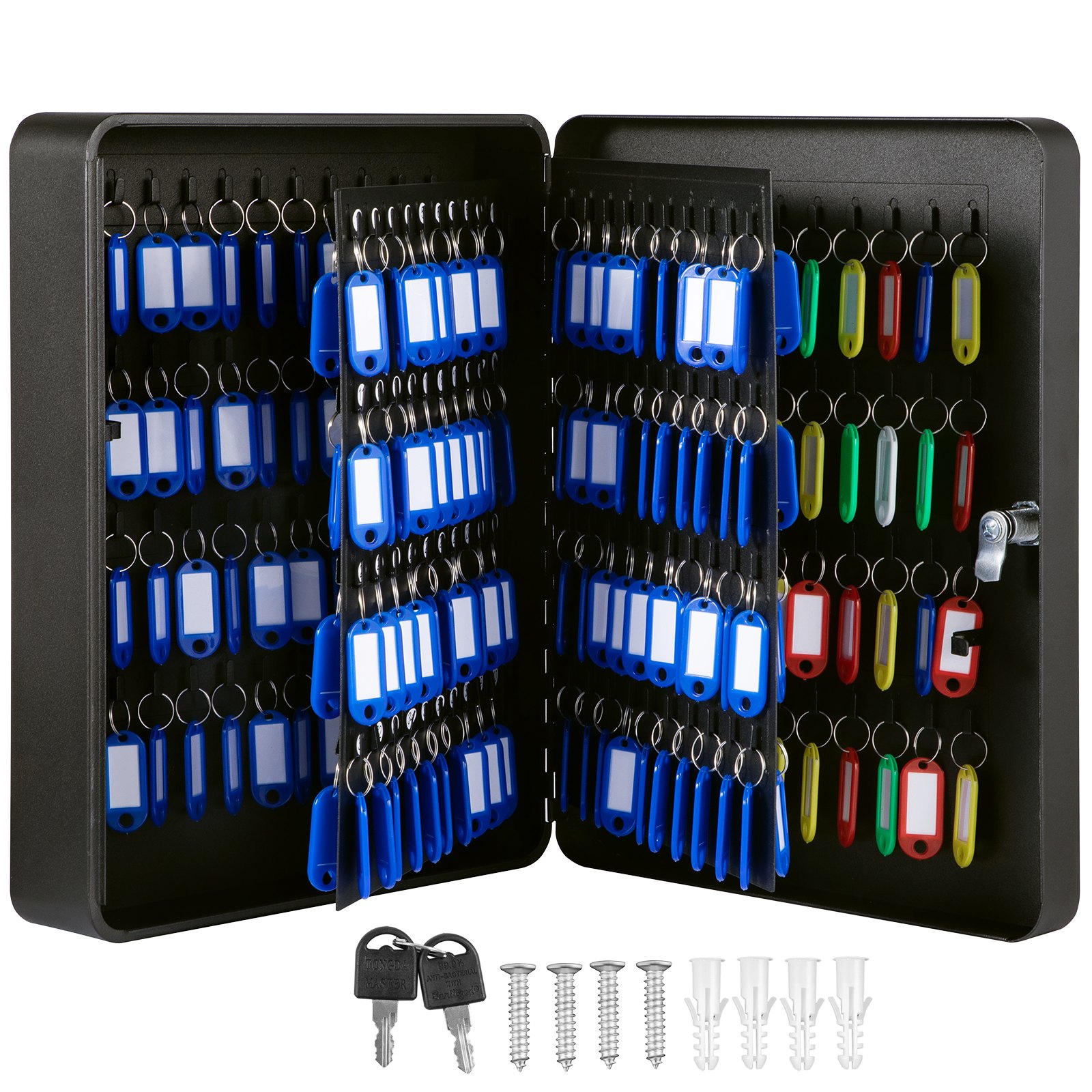 VEVOR Key Cabinet, Key Lock Cabinet Steel, Q235 Steel Key Storage, Wall ...