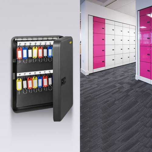 VEVOR Key Cabinet, 72 Positions, 3-Digit Combination Password Lock ...