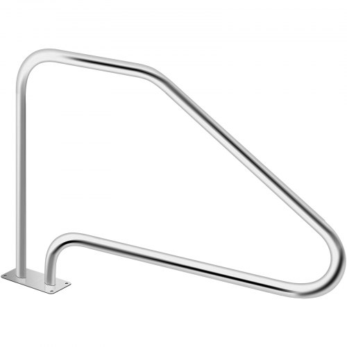 VEVOR Pool Handrail, 49.4" x 34" Swimming Pool Stair Rail, 304 ...