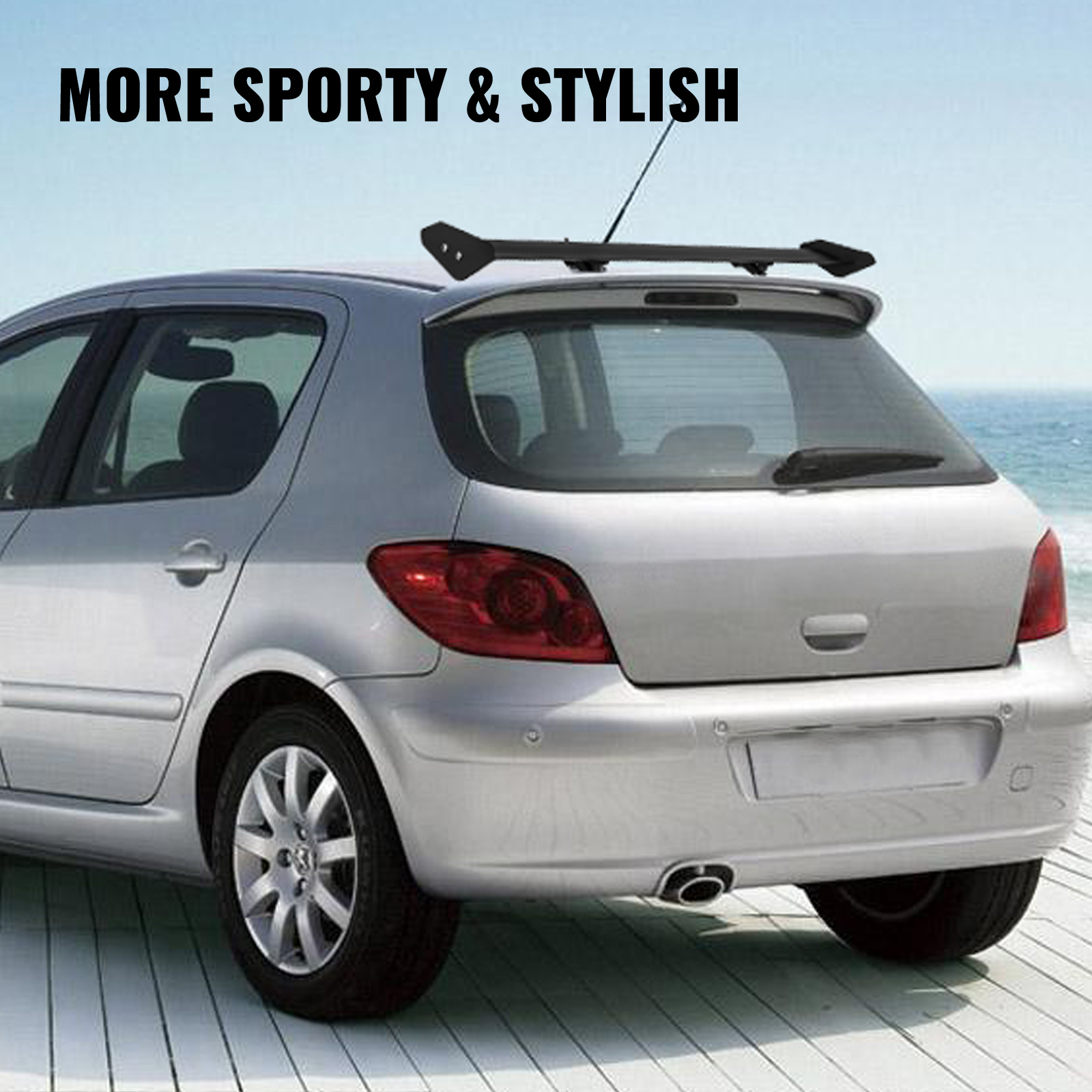 Lightweight 110cm Car Aluminum Single Deck Rear GT Style Racing Spoiler ...