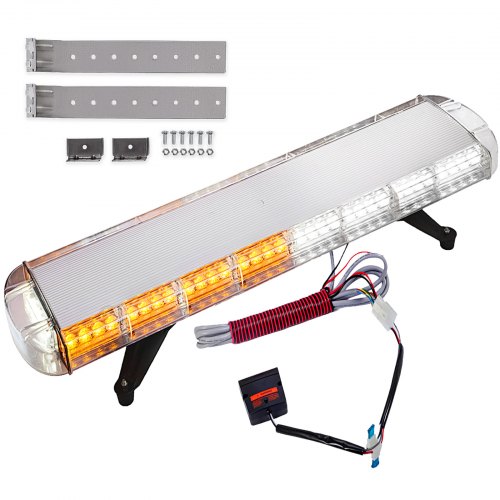 80W Strobe Light Bar Amber White Emergency Beacon Warn Tow Truck ...