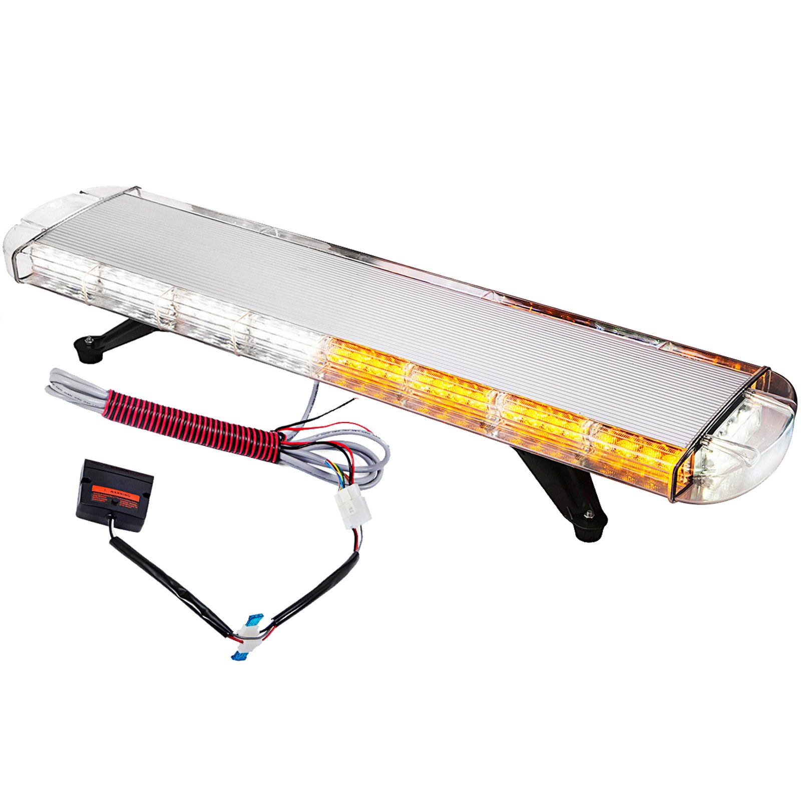80W Strobe Light Bar Amber White Emergency Beacon Warn Tow Truck ...