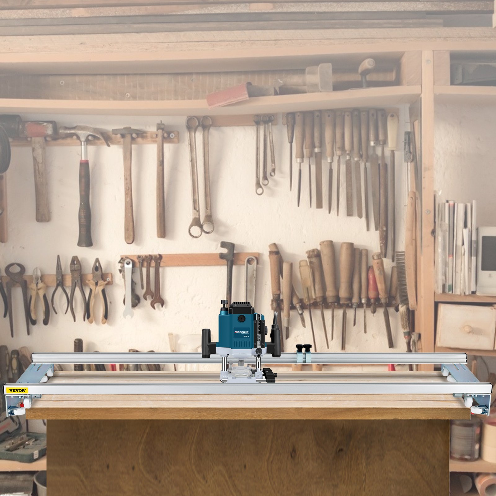 VEVOR Router Sled, 60 inches / 152.4cm Width, Slab Guide Jig for ...