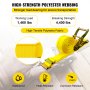 VEVOR E Track Ratchet Strap, 18PCS 2" x 15' E-Track Straps 4400 LBS ...