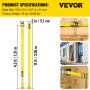 VEVOR E Track Ratchet Strap, 18PCS 2" x 15' E-Track Straps 4400 LBS ...
