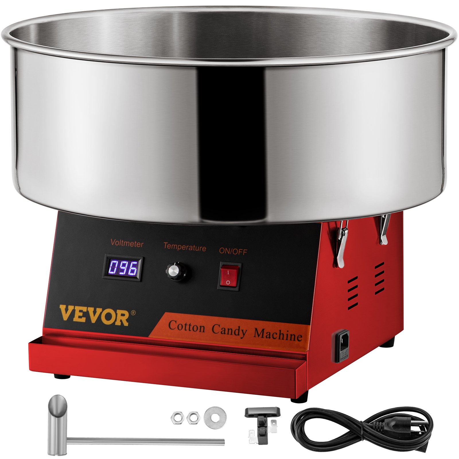 VEVOR Commercial Cotton Candy Machine Sugar Floss Maker 19.7'' Bowl ...