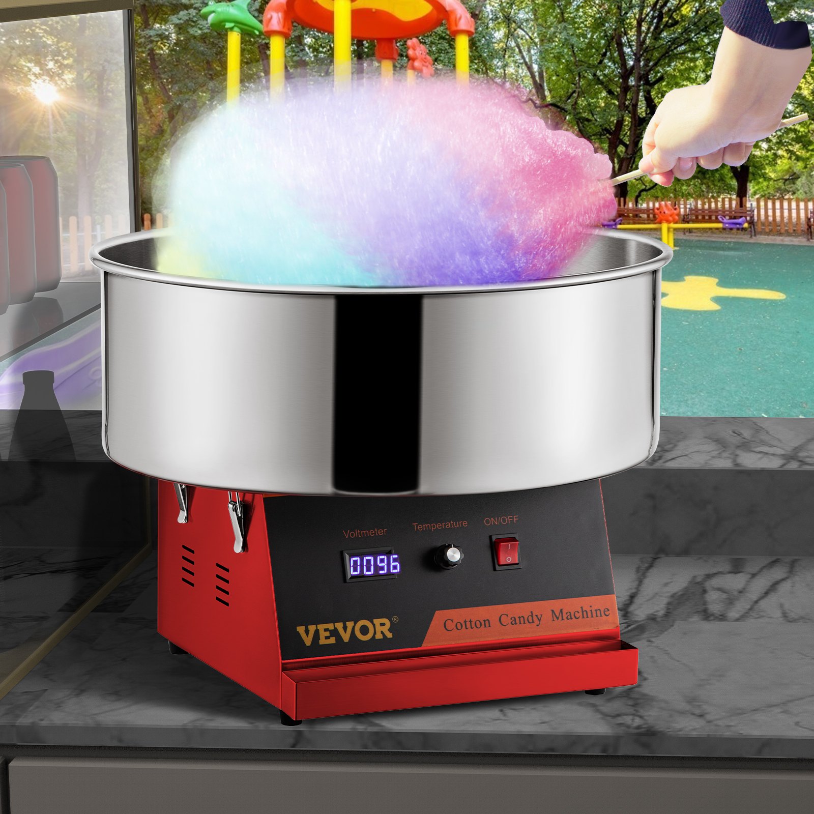 VEVOR Electric Cotton Candy Machine, 19.7-inch Cotton Candy Maker ...