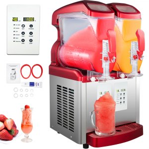 VEVOR Commercial Slush Machine 2x6L Ice Cream Maker LED Display ...