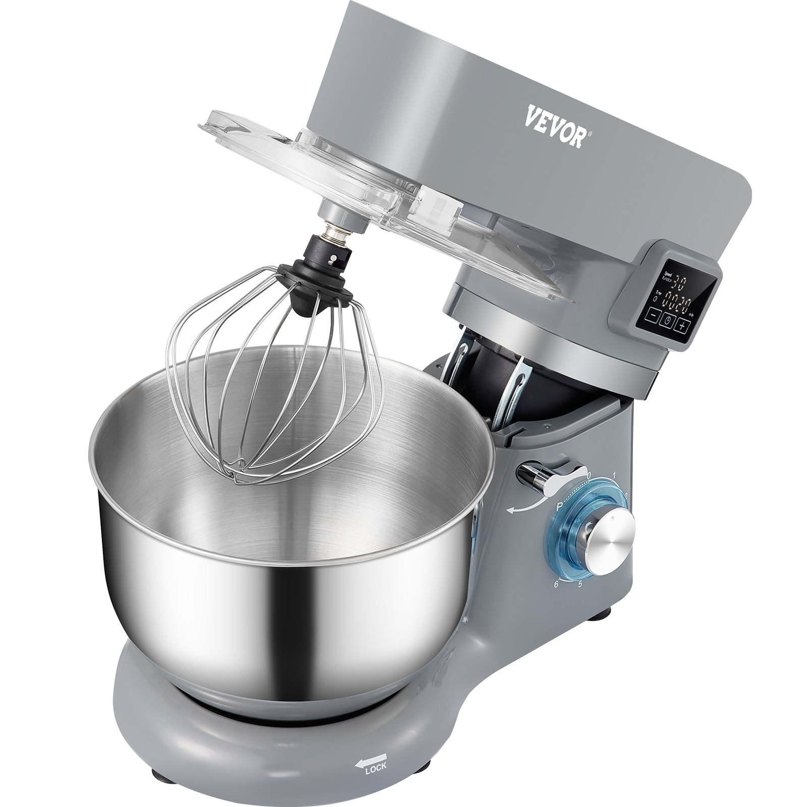 VEVOR Stand Mixer, 660W Electric Dough Mixer with 6 Speeds LCD Screen ...