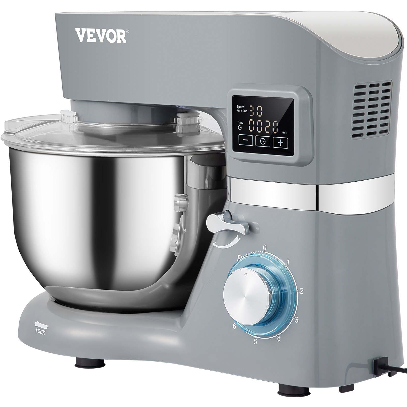 VEVOR Stand Mixer, 660W Electric Dough Mixer with 6 Speeds LCD Screen ...