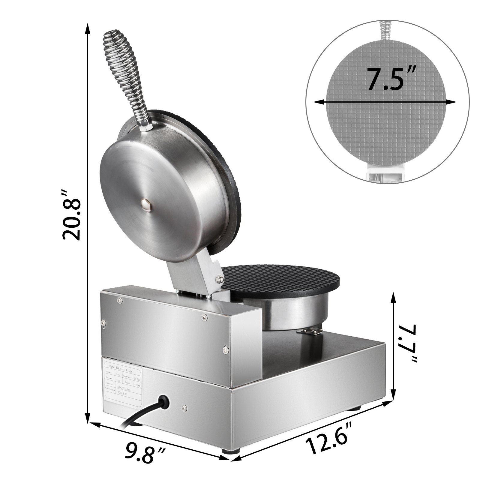 Waffle Cone Maker Electric Ice Cream Cone Maker Commercial Waffle Cone ...