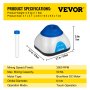 VEVOR Mini Vortex Mixer 3000RPM Lab Touch Mode Paint Mixer Shaker For ...