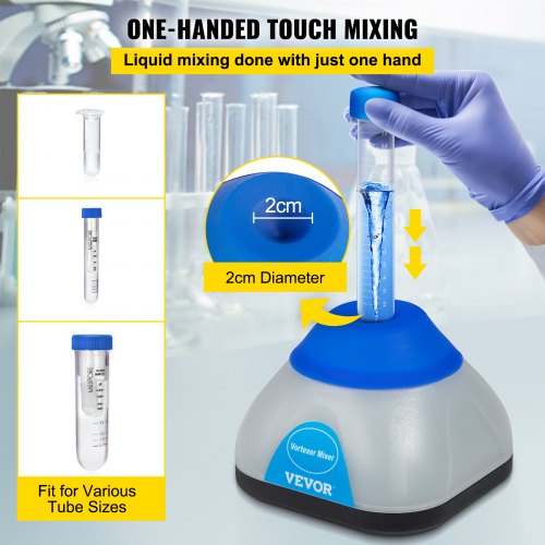 VEVOR Vortex Mixer, 3000RPM Mini Vortex Mixer Shaker, Touch Function ...