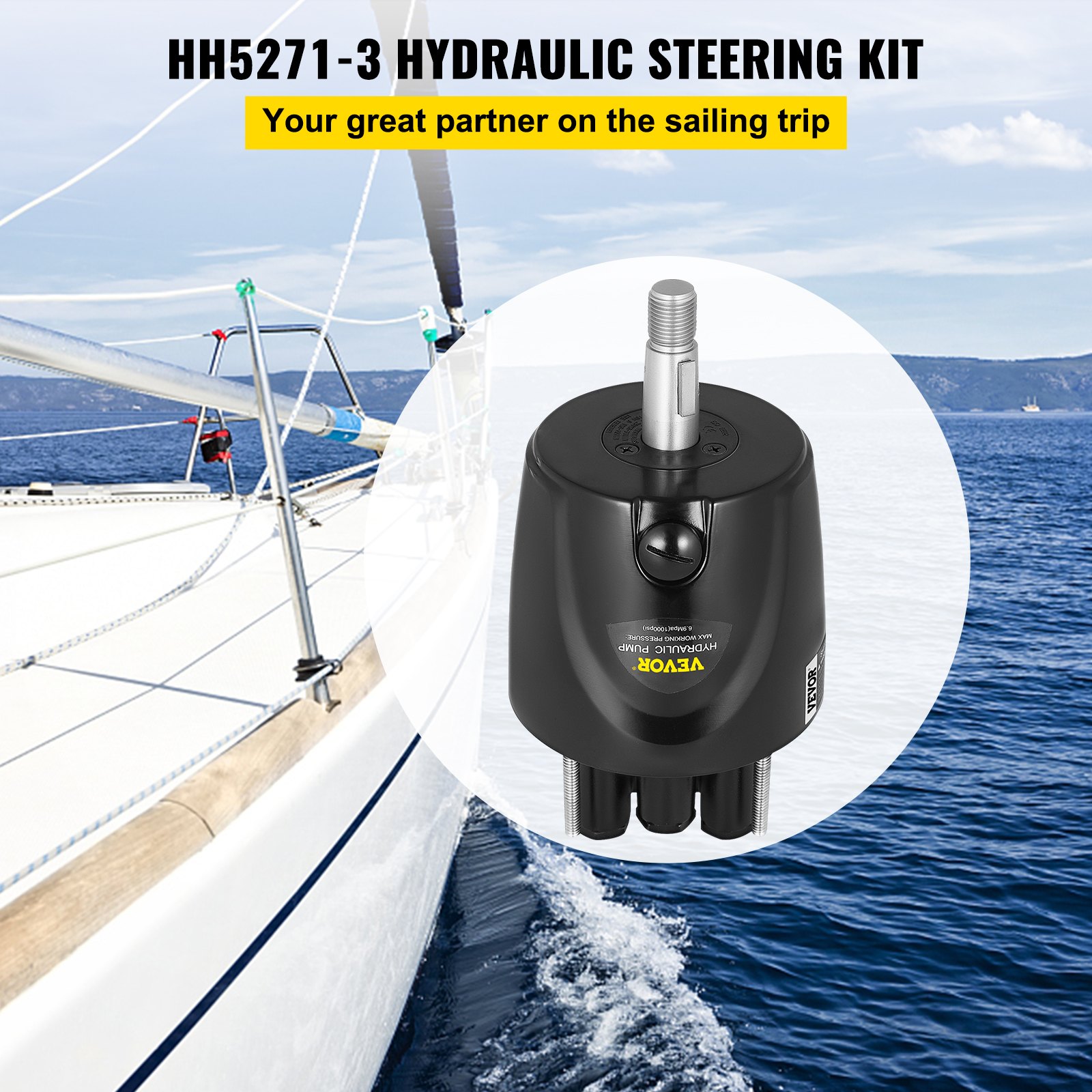VEVOR VEVOR Helm Bomba de dirección hidráulica fuera de borda 300 HP ...
