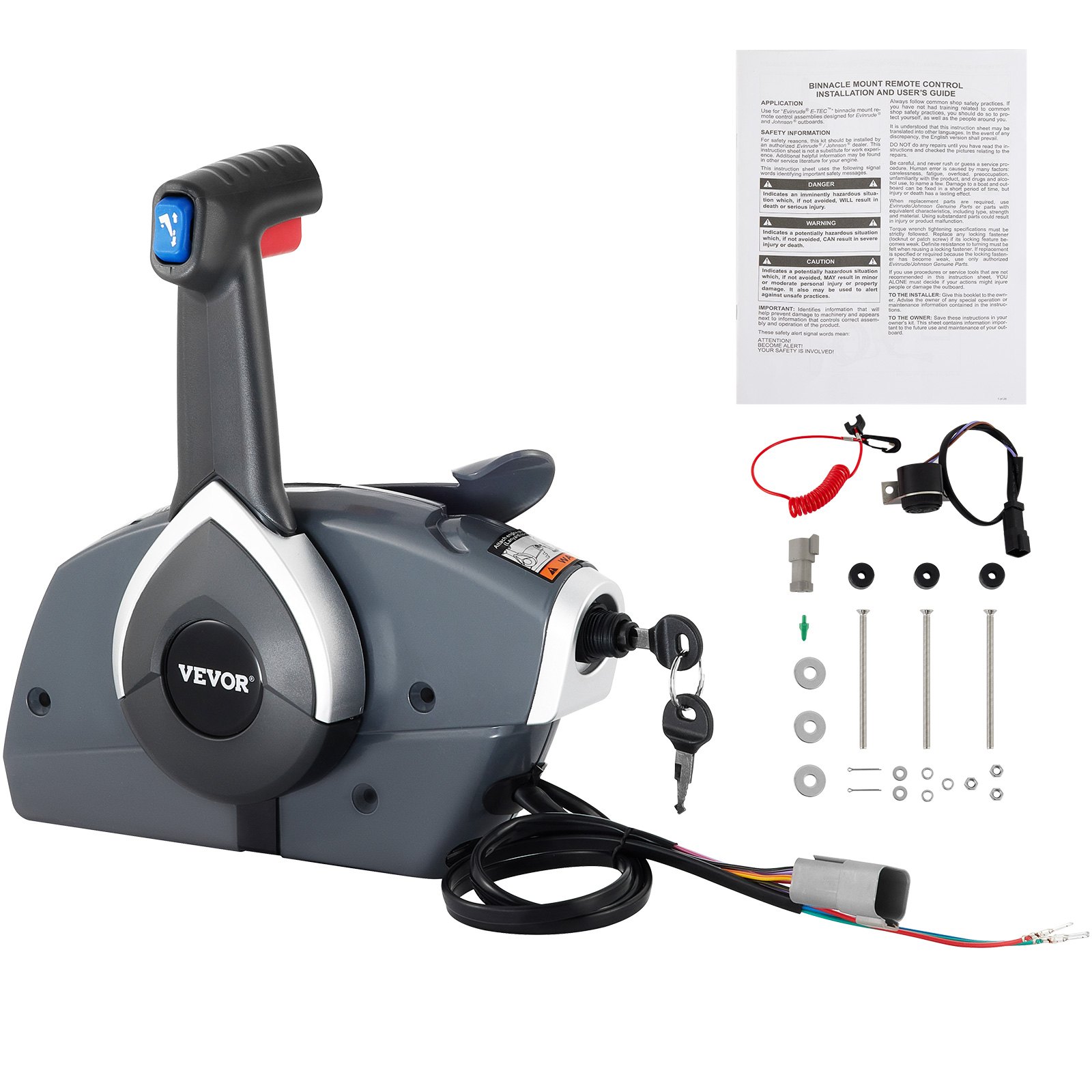 VEVOR Johnson Evinrude Outboard Side Mount Remote Control 5006180 ...