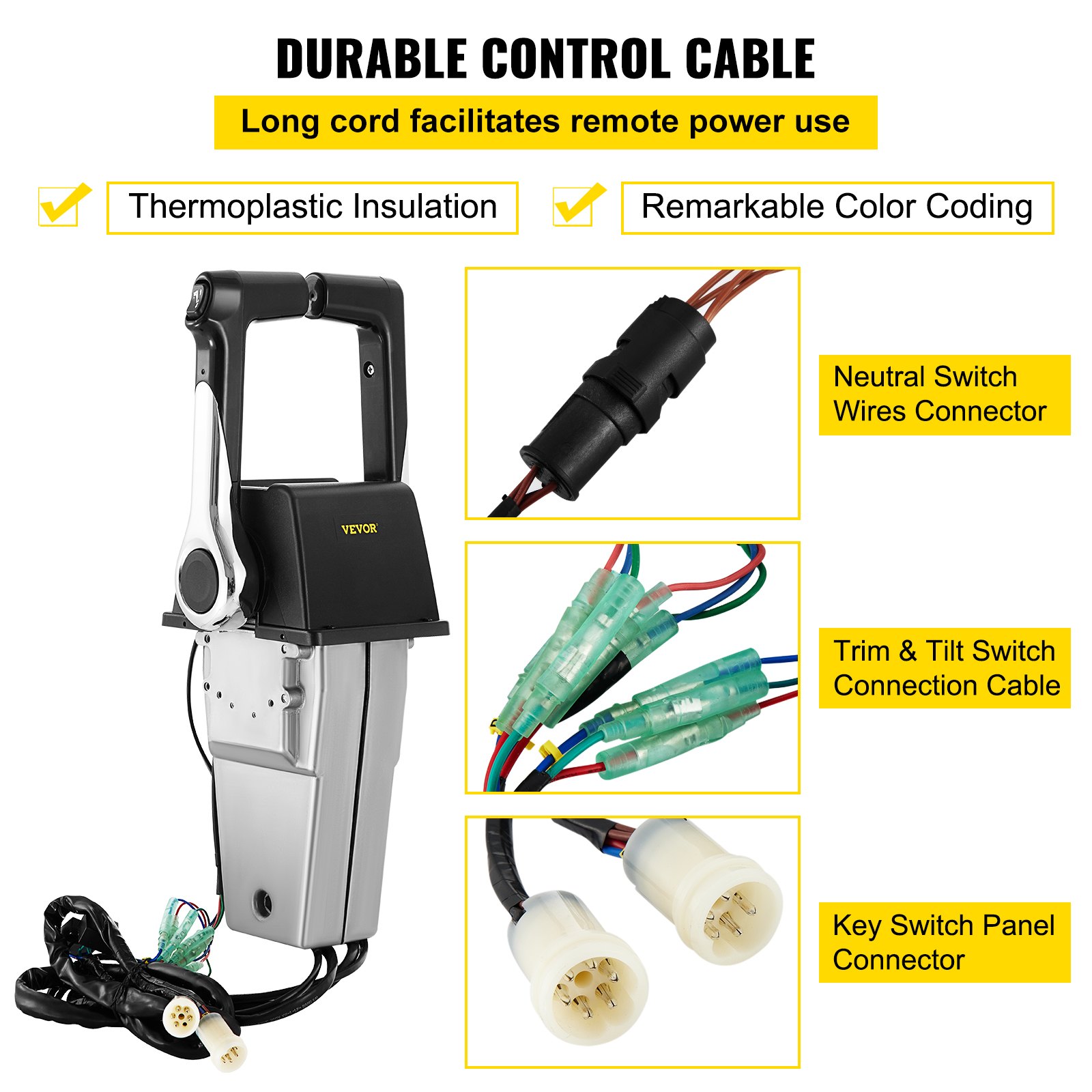 For Yamaha Outboard Dual Engine Top Mount 704 Binnacle Remote Control ...