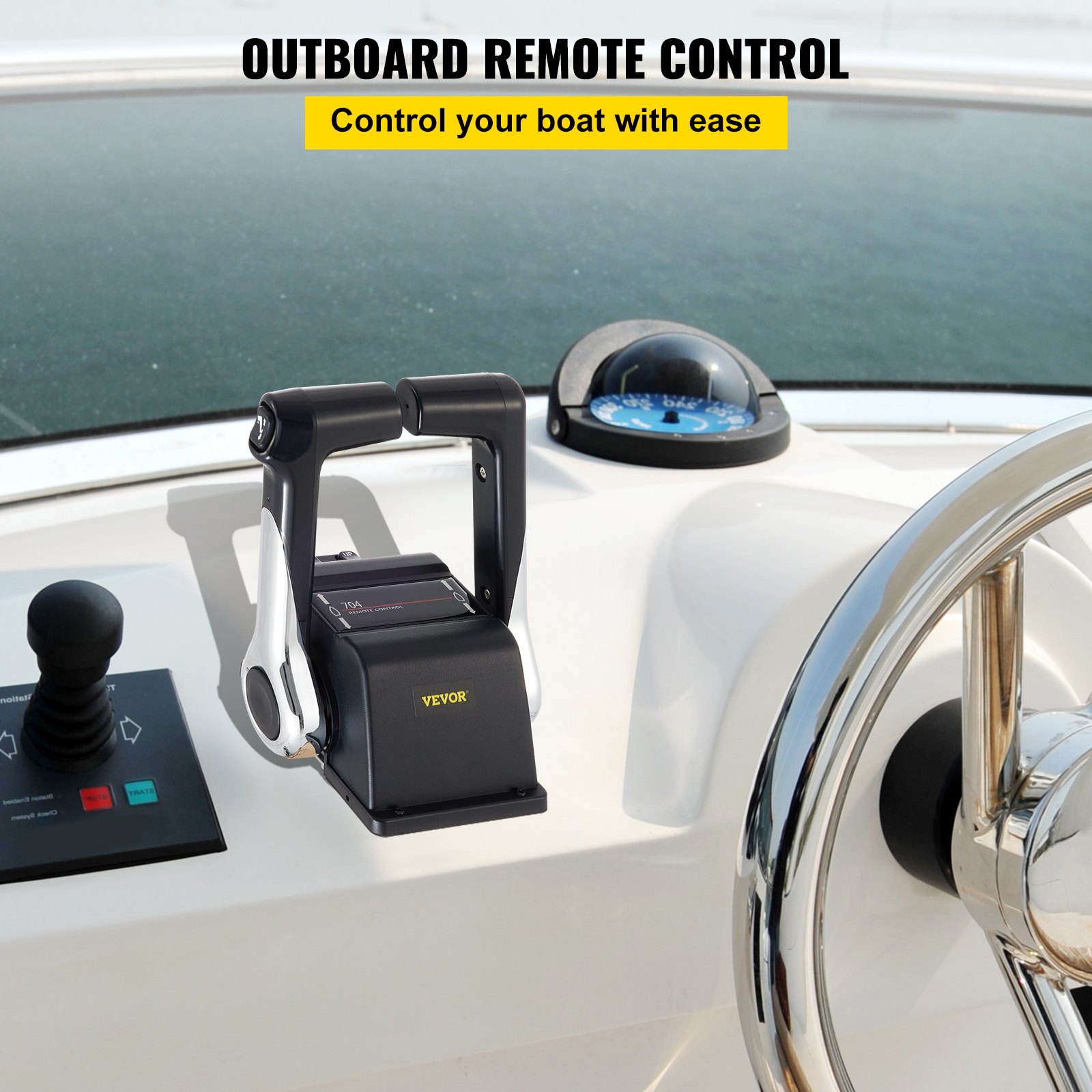 For Yamaha Outboard Dual Engine Top Mount 704 Binnacle Remote Control ...