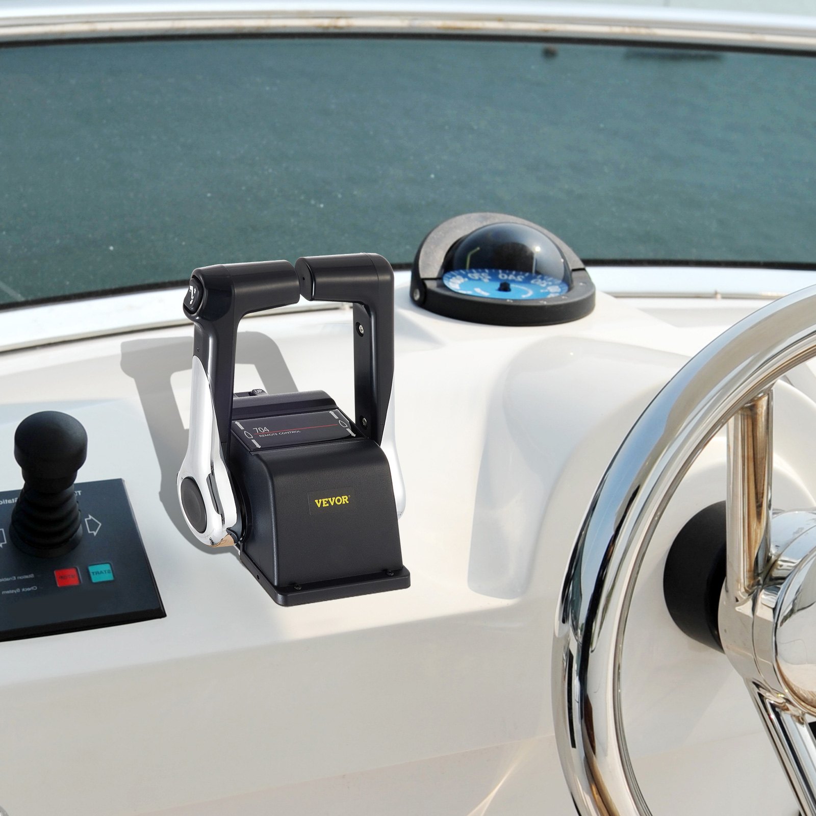 For Yamaha Outboard Dual Engine Top Mount 704 Binnacle Remote Control ...