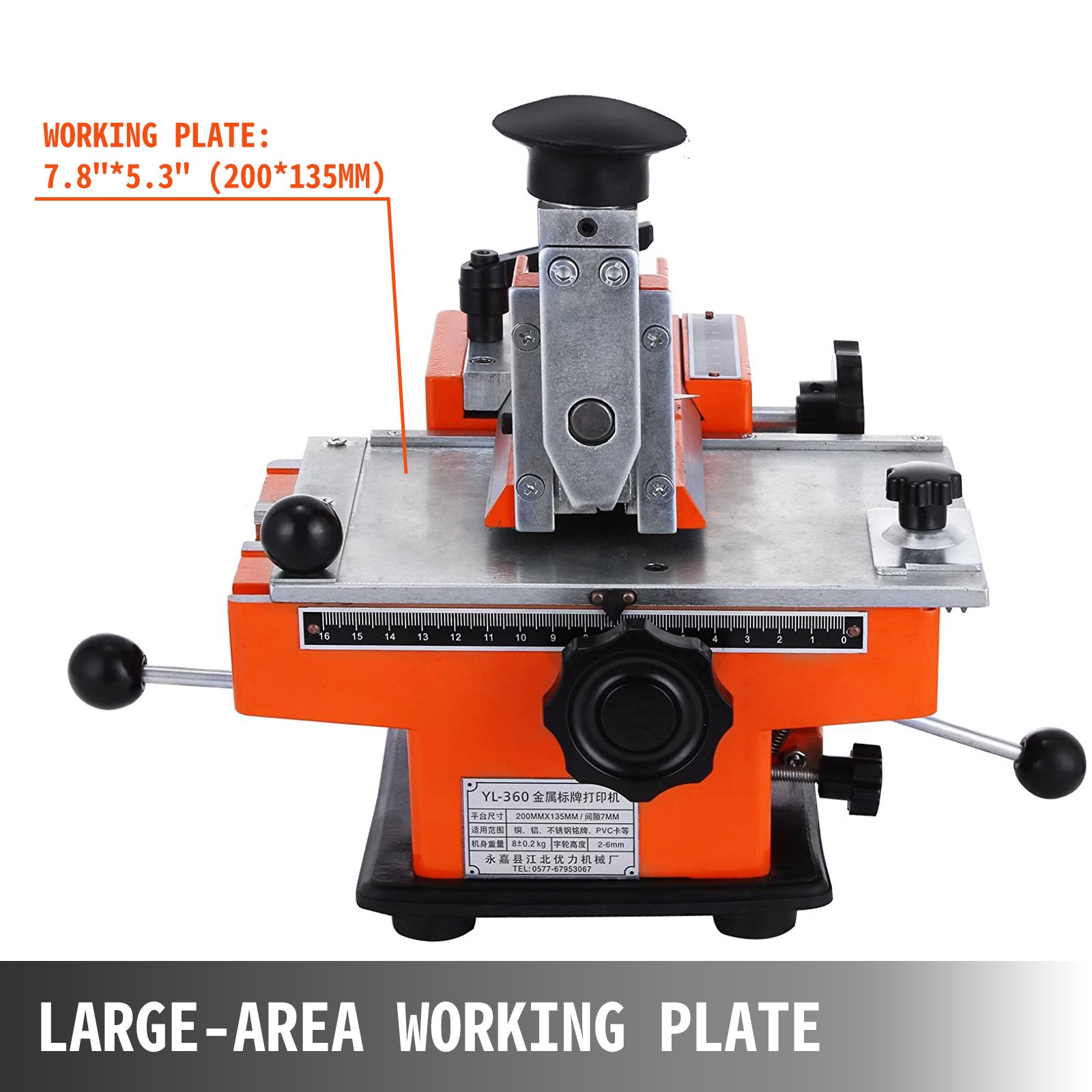 Embosser Stamping Machine Semi-auto Sheet 4mm Metal Marking Machine For ...
