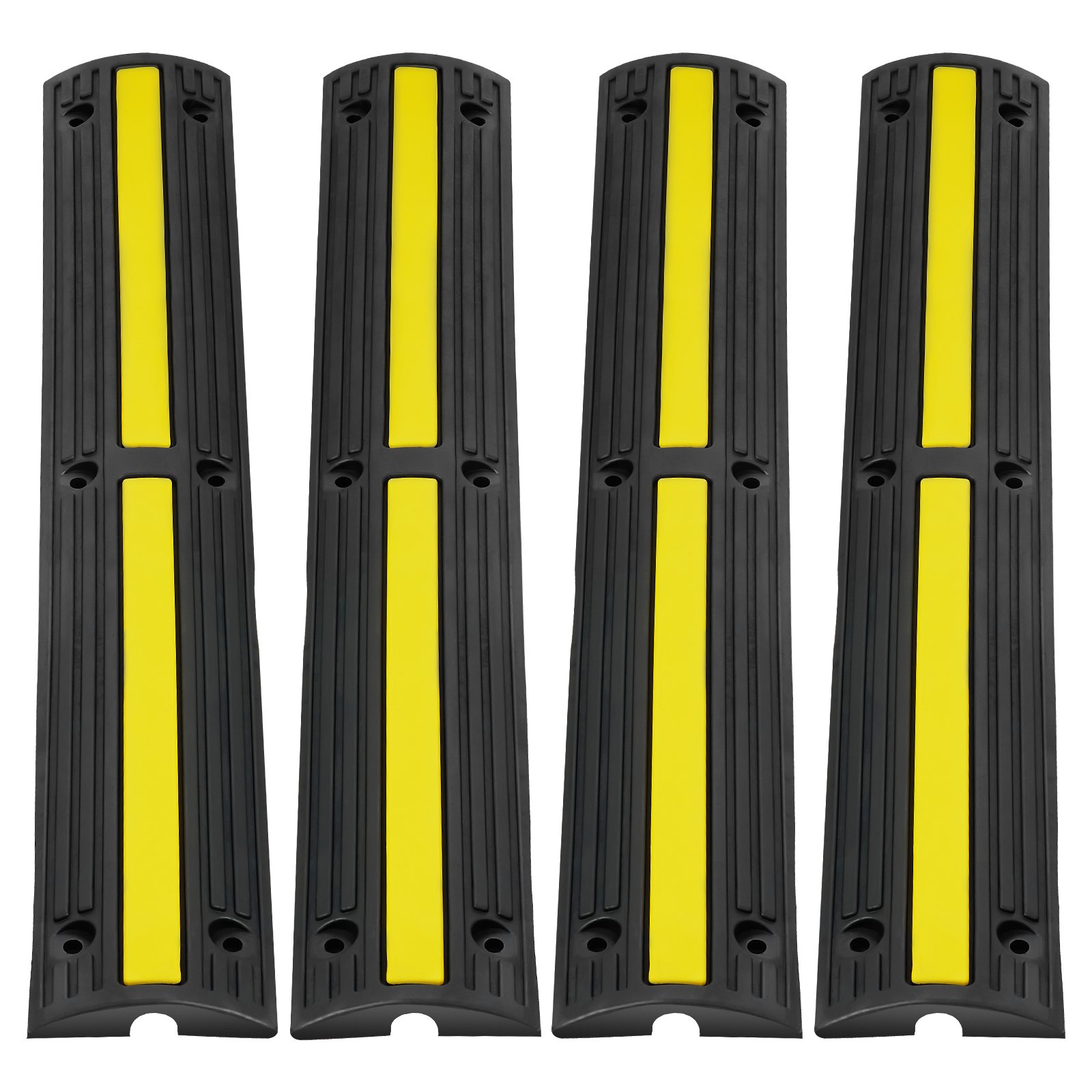 VEVOR 4 PCs 39'' Cable Protector Ramp 18000 lbs Speed Bump Floor Cable ...