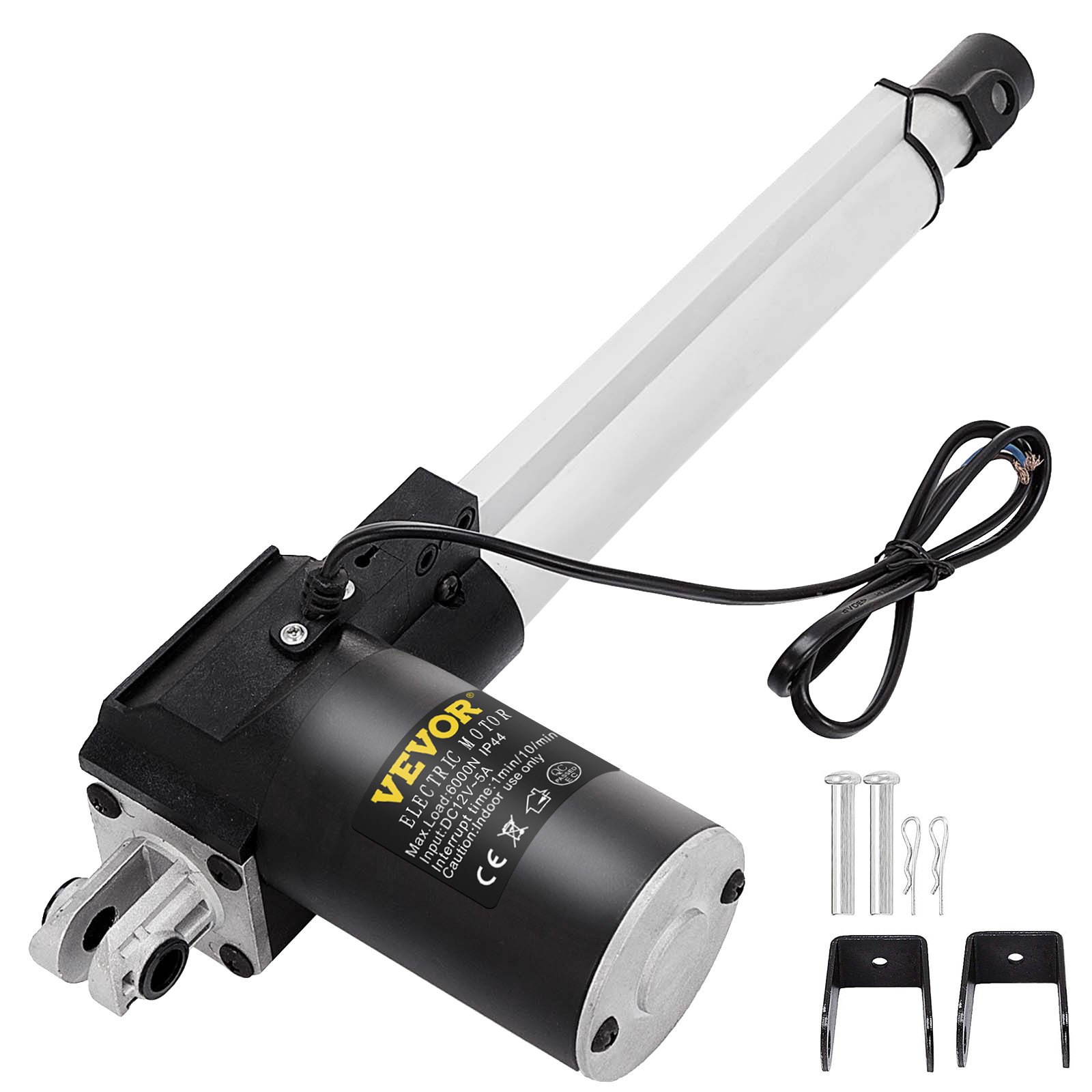 6" Inch Stroke Linear Actuator 6000N/1320lbs Pound Max Lift 12V Volt DC ...