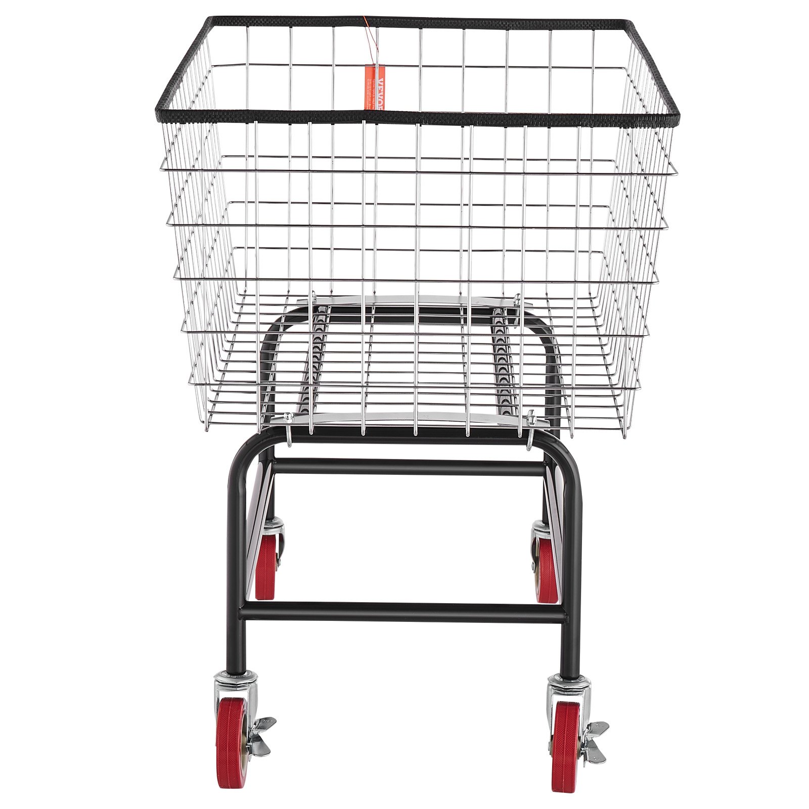 Vevor Wire Laundry Cart Wire Laundry Basket 4.5 Bushel Heavy Duty W/ 5 ...