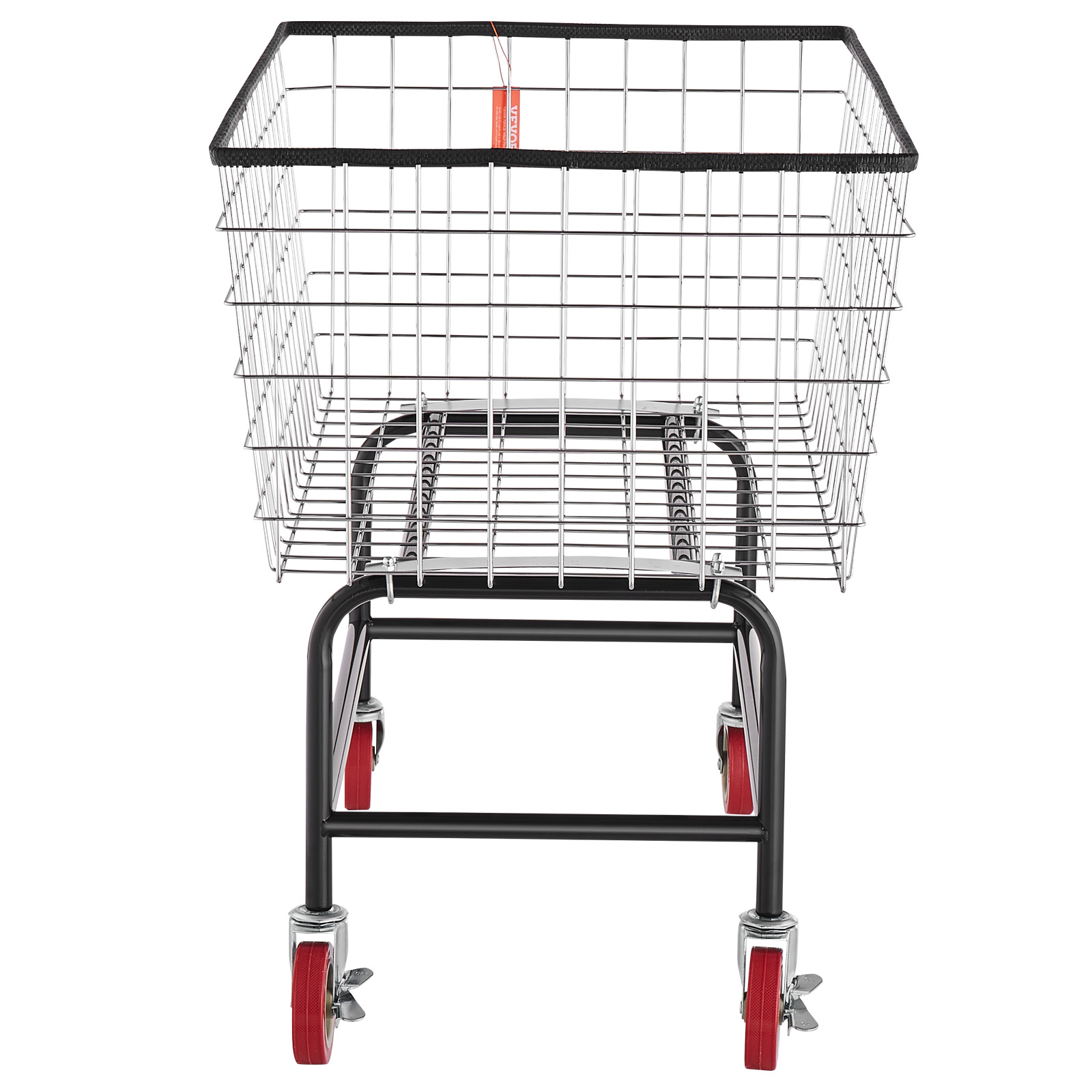 Vevor Wire Laundry Cart Wire Laundry Basket 4.5 Bushel Heavy Duty W/ 5 ...