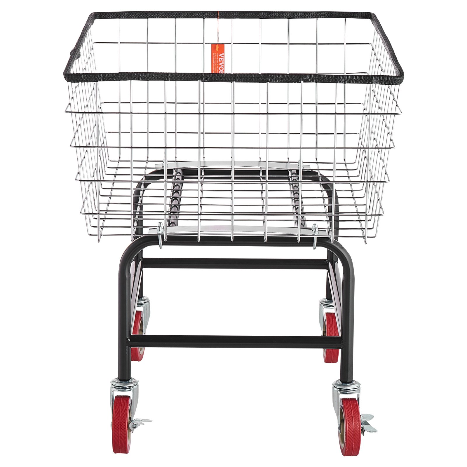 VEVOR Wire Laundry Cart, 2.5 Bushel Wire Laundry Basket with Wheels, 21 ...