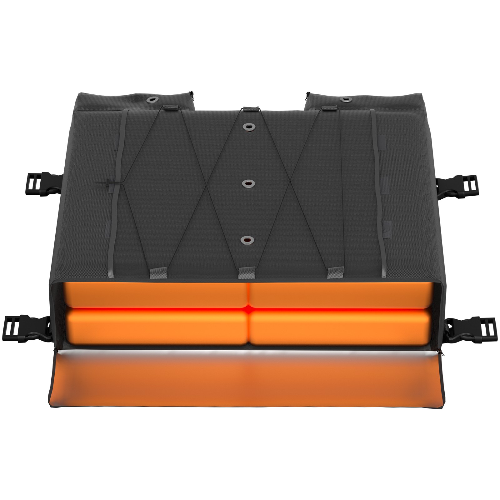 VEVOR T-Top Storage Bag, for 4 Type II Life Jackets, w/ a Boat Trash ...