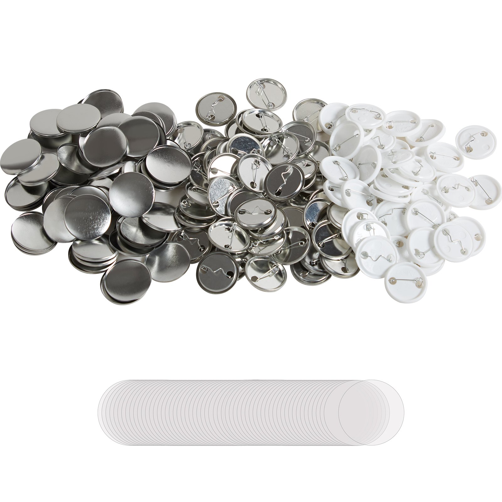 VEVOR 500 Sets 1.25 inch 32mm Pin Back Button Parts for Button Maker ...