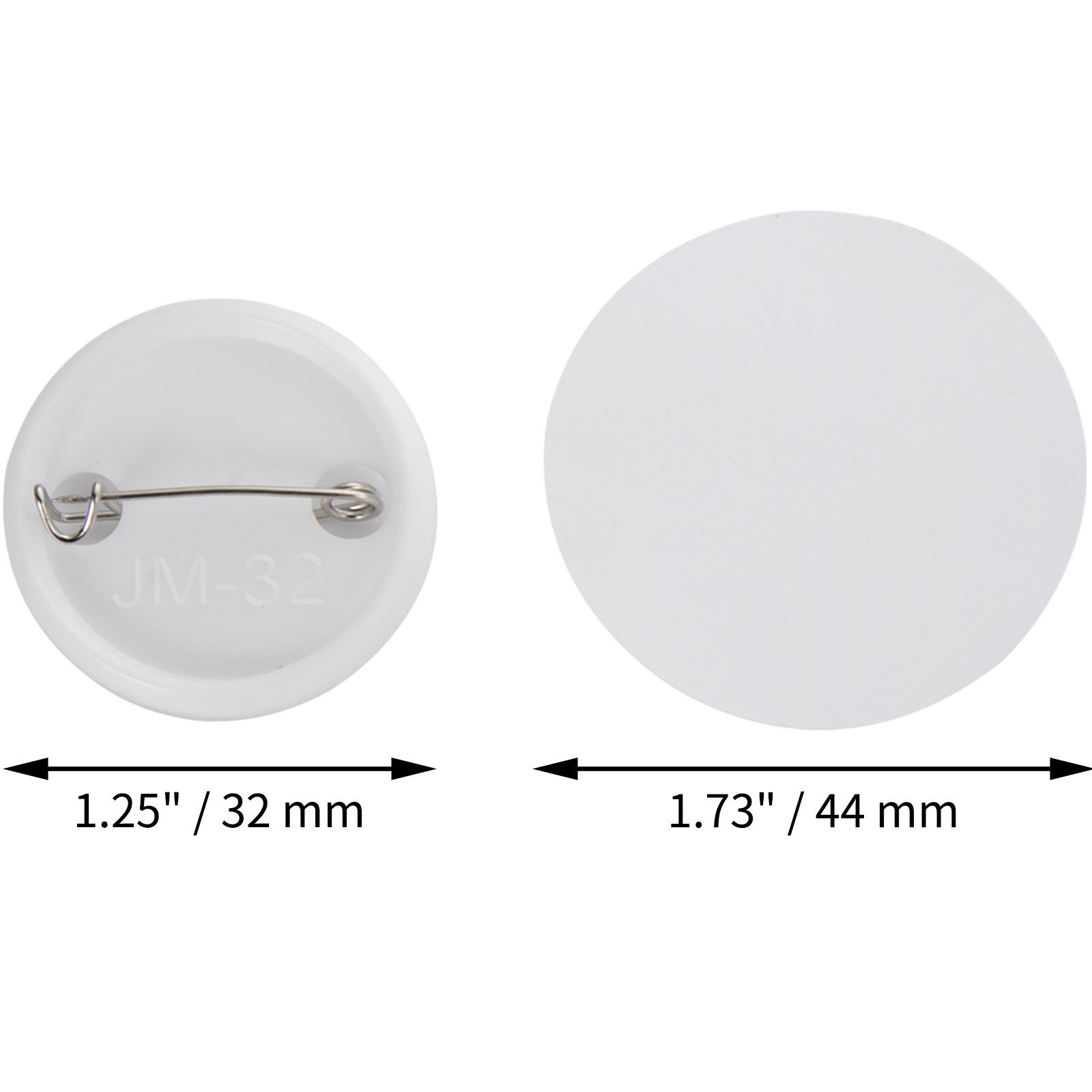 VEVOR Button Parts for Button Maker 500 Sets Button Badge Parts 32 mm ...