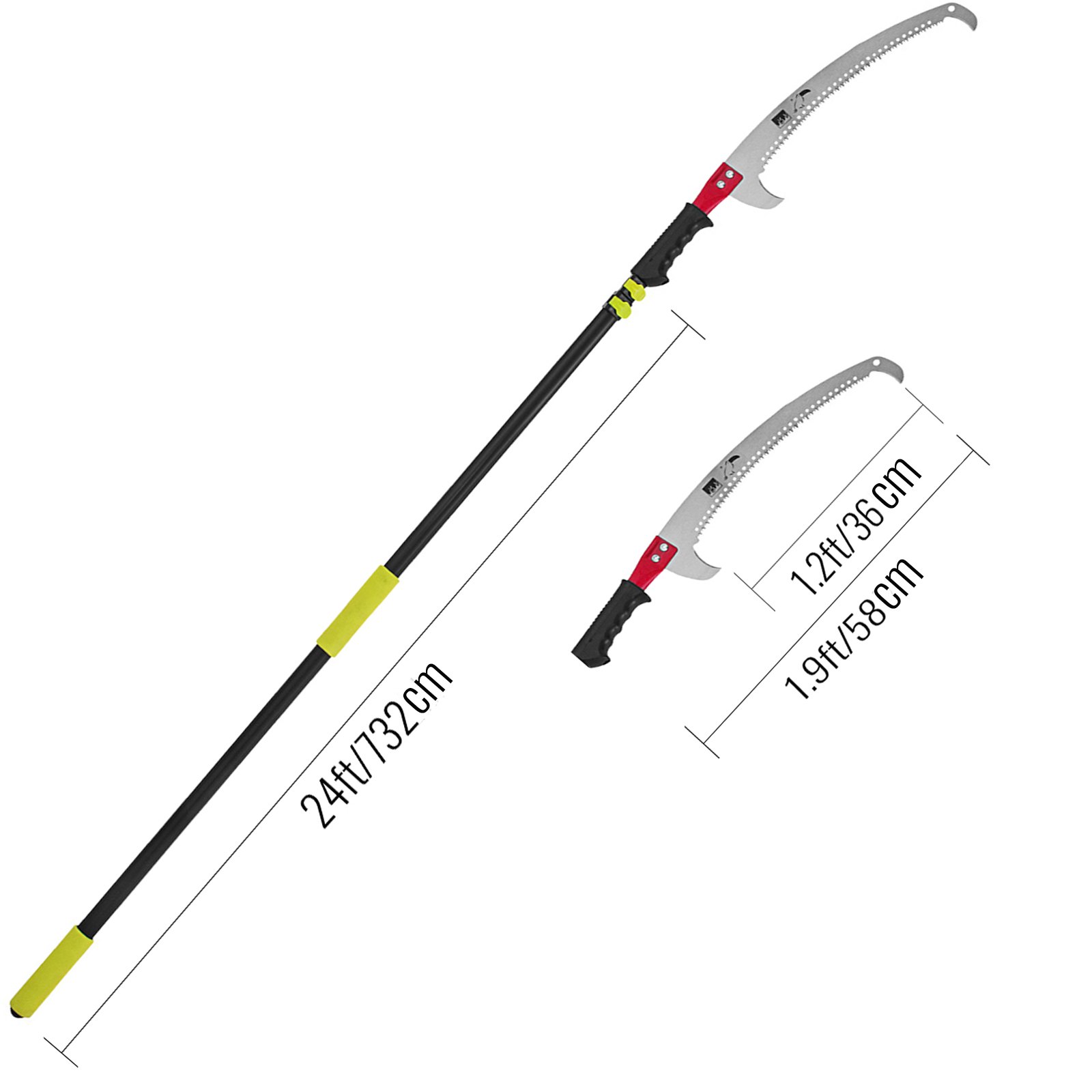 Extendable Tree Pruner Garden Tool Pole Saw Branch Long Reach Limb ...