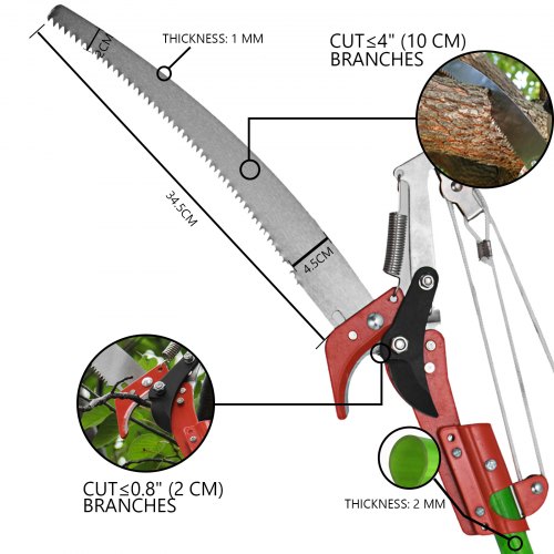 26ft Tree Pruner Pole Saw Tree Trimmer Saw Telescopic Tree Saw Shipping ...