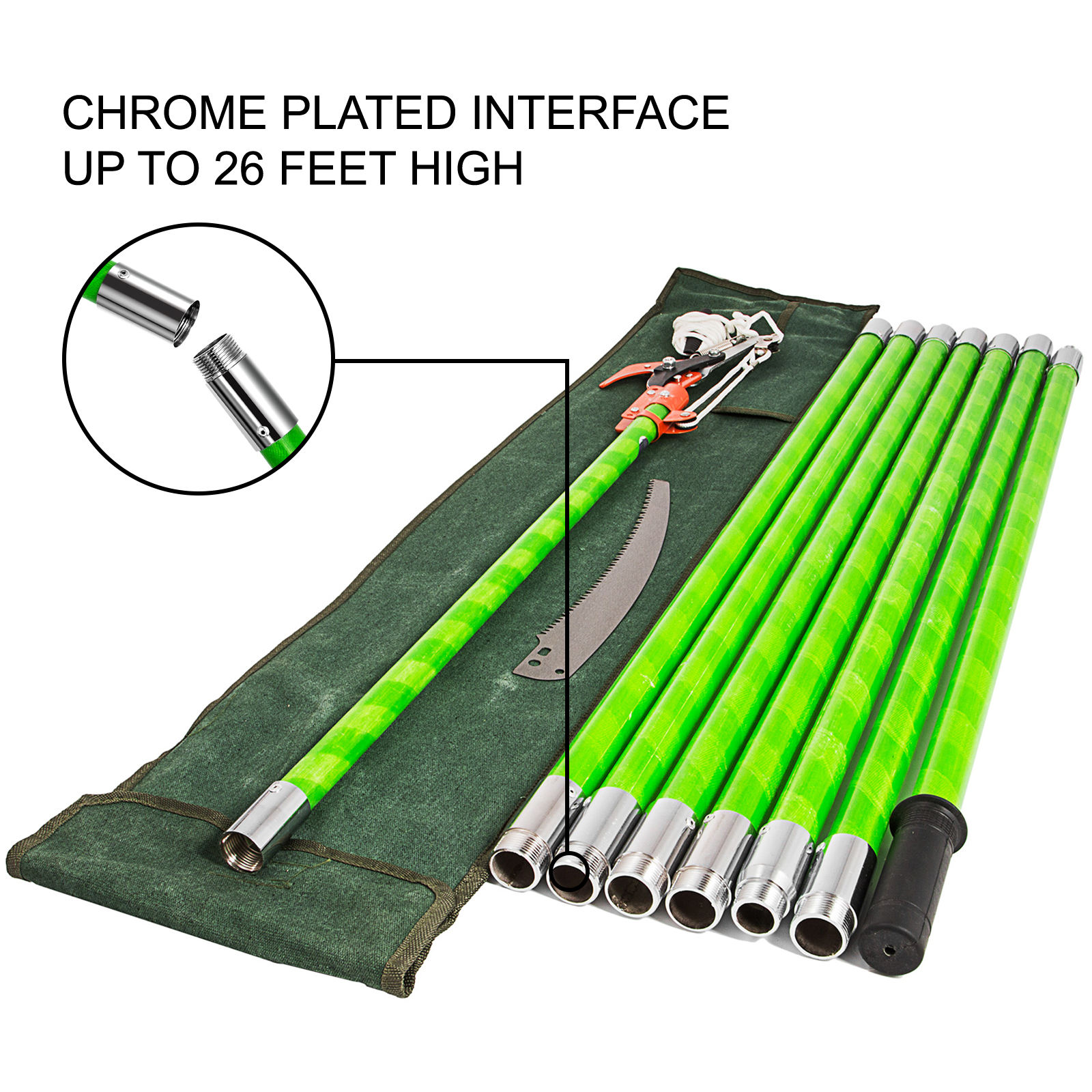 26ft Tree Pruner Pole Saw Tree Trimmer Saw Telescopic Tree Saw Shipping ...
