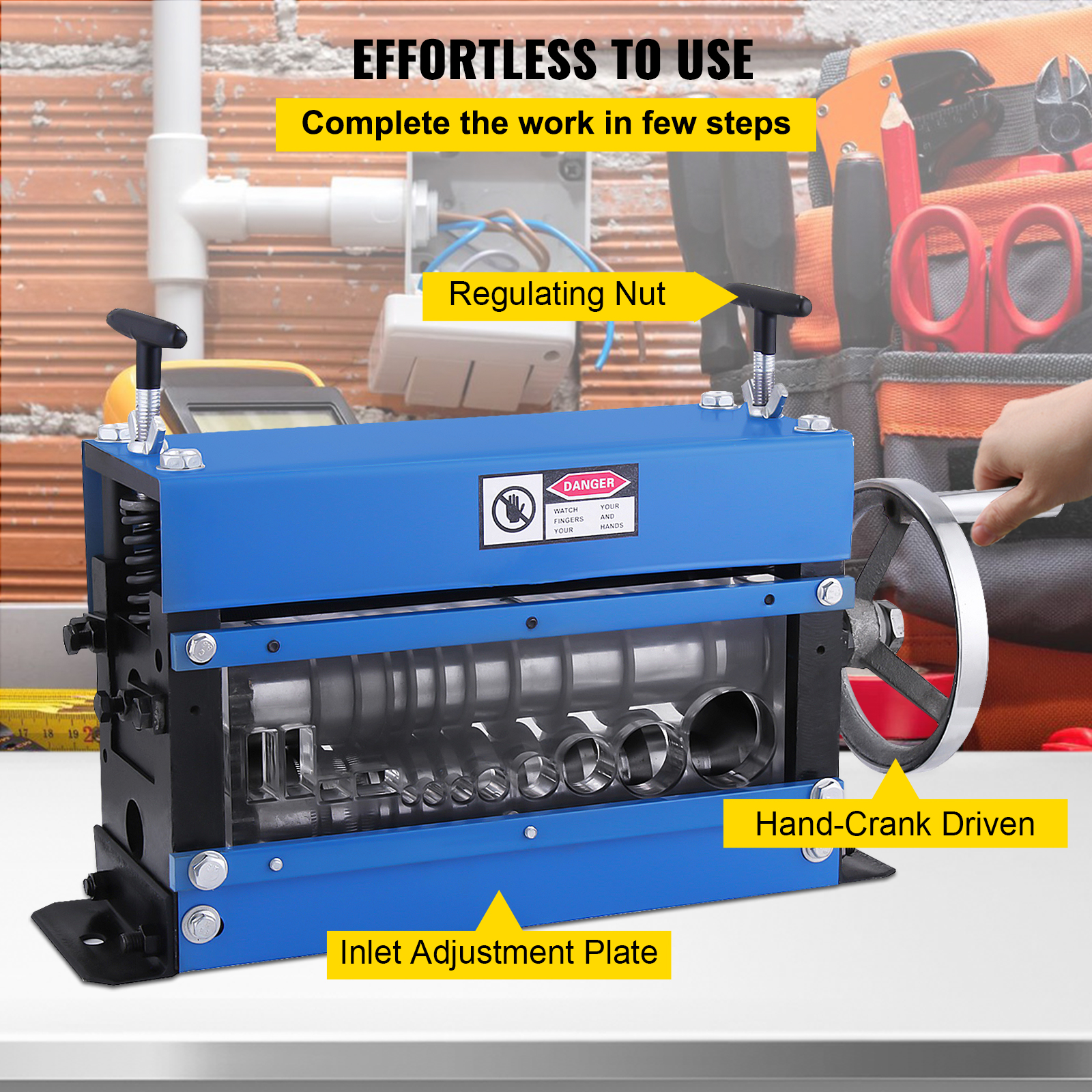 VEVOR Manual Wire Cable Stripper Copper Stripping Machine 1-40 mm ...
