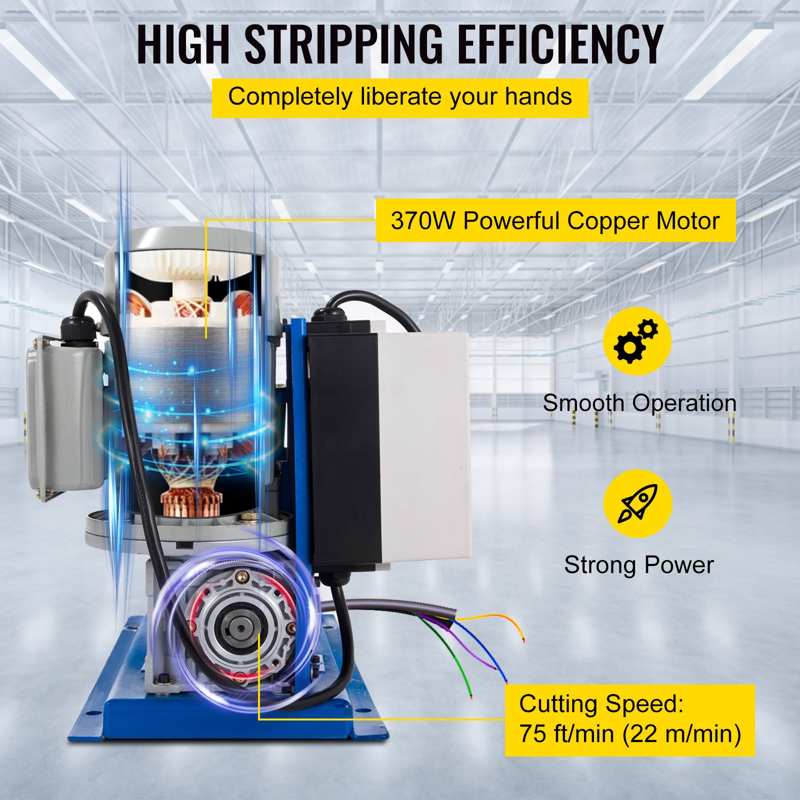 VEVOR Cable Wire Stripping Machine 0.06 inch -1.5 inch,Portable Powered ...