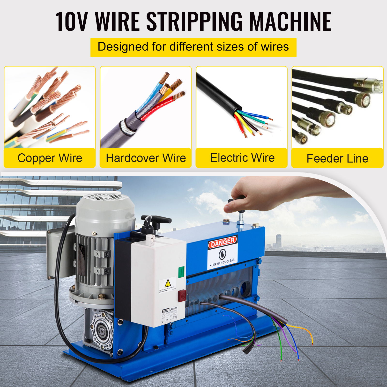 Electric Wire Stripping Machine Cable Stripper 1.02~25mm 22m/min 370w ...