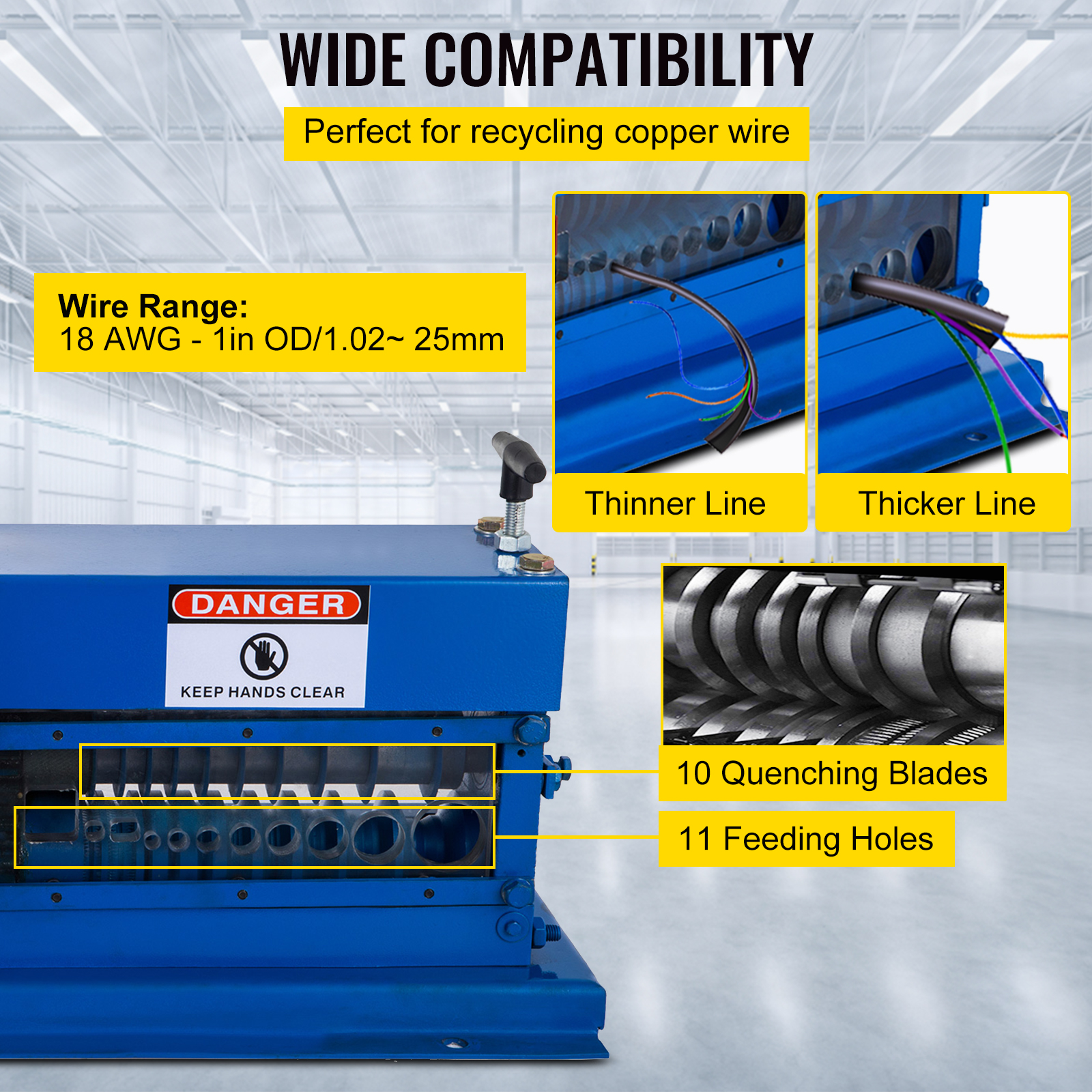 Electric Wire Stripping Machine Cable Stripper 1.02~25mm 22m/min 370w ...