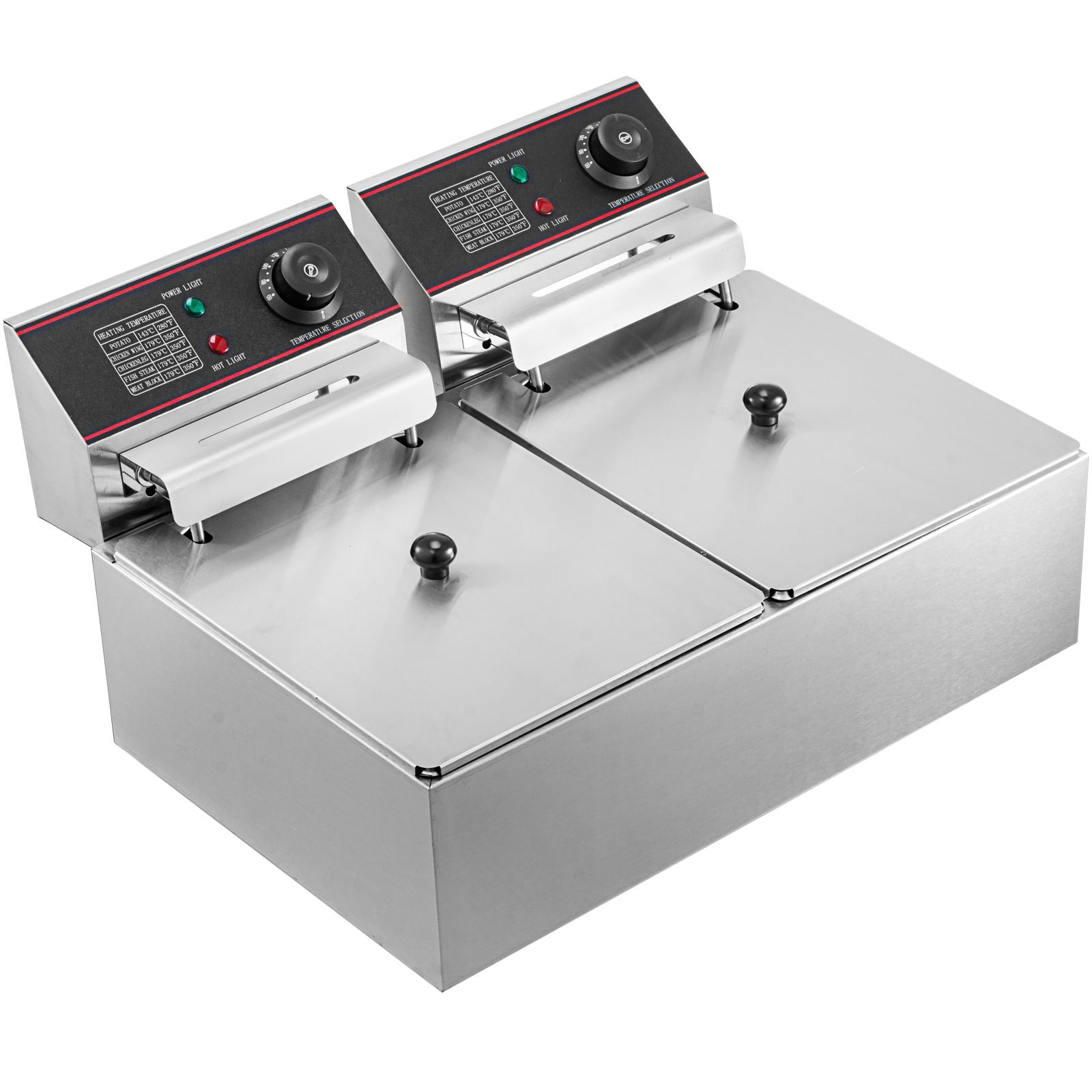 VEVOR VEVOR Commercial Deep Fryer 12L Electric Fryer 5000W Twin Basket ...