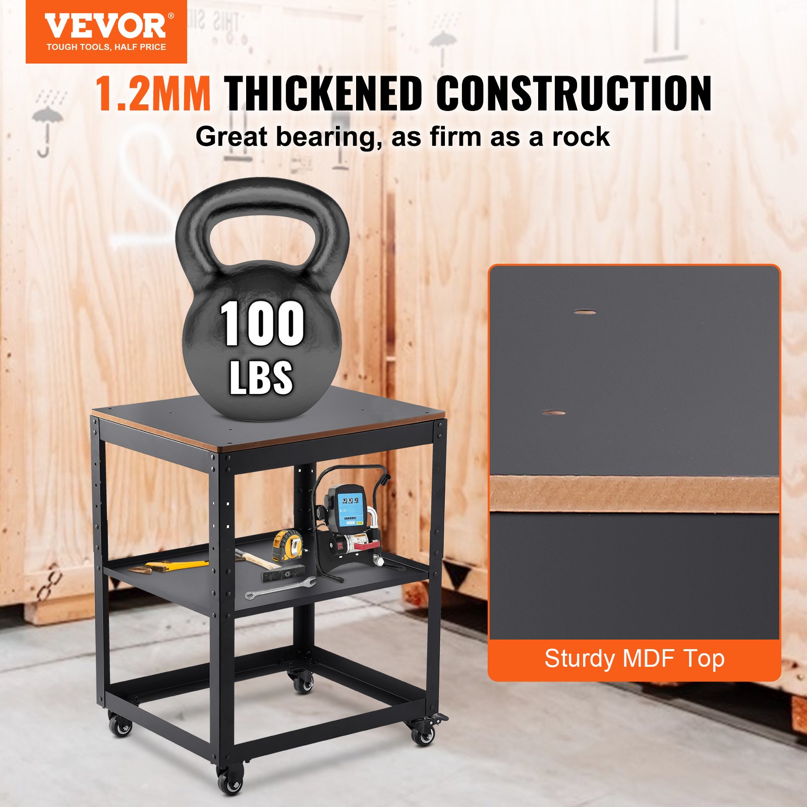 VEVOR Planer Stand, 100 lbs / 45 kg heavy loads, Three-Gear Height ...