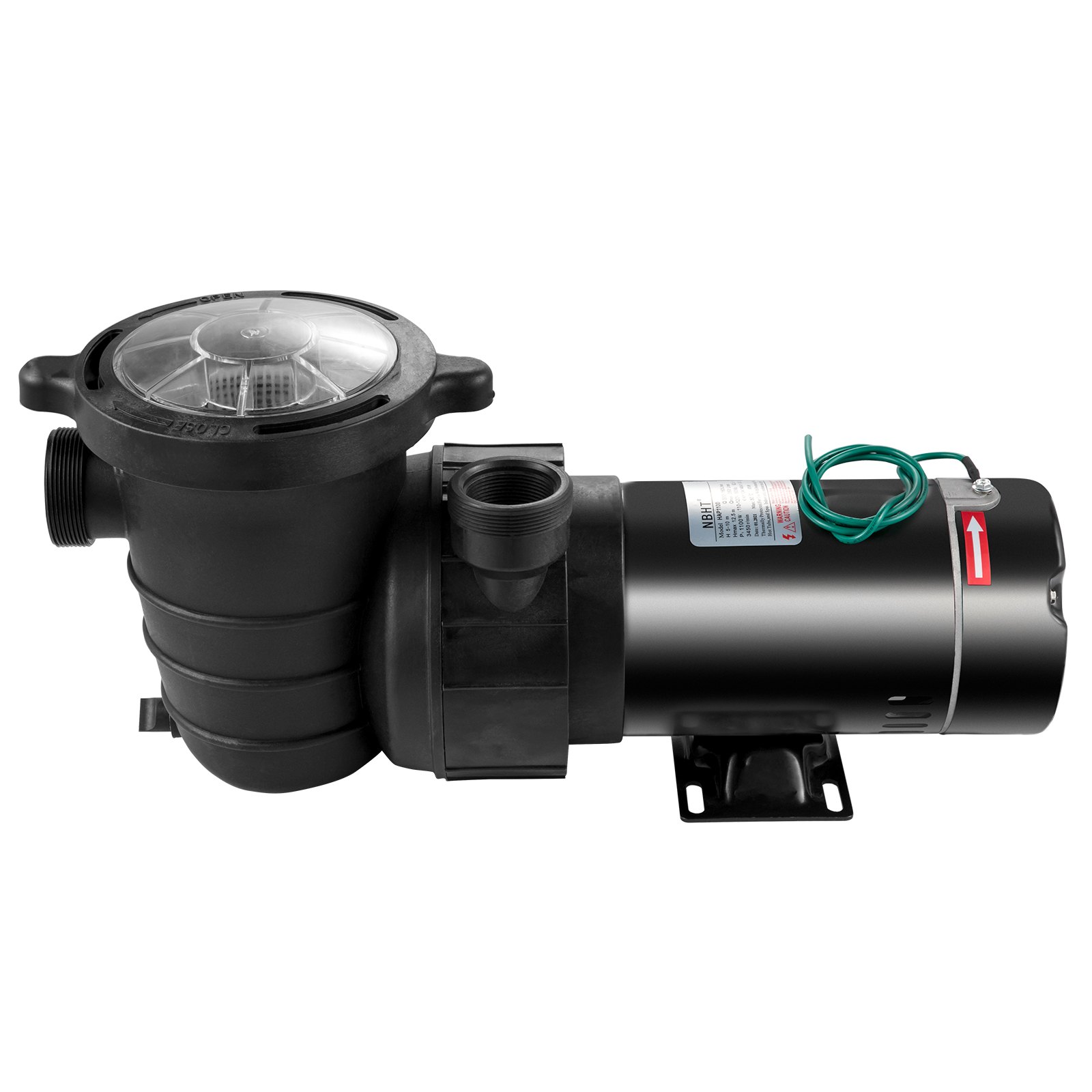 VEVOR Pool Pump, 1.5 HP 1100W In/Ground Swimming Pool Pump w/4980 GPH ...