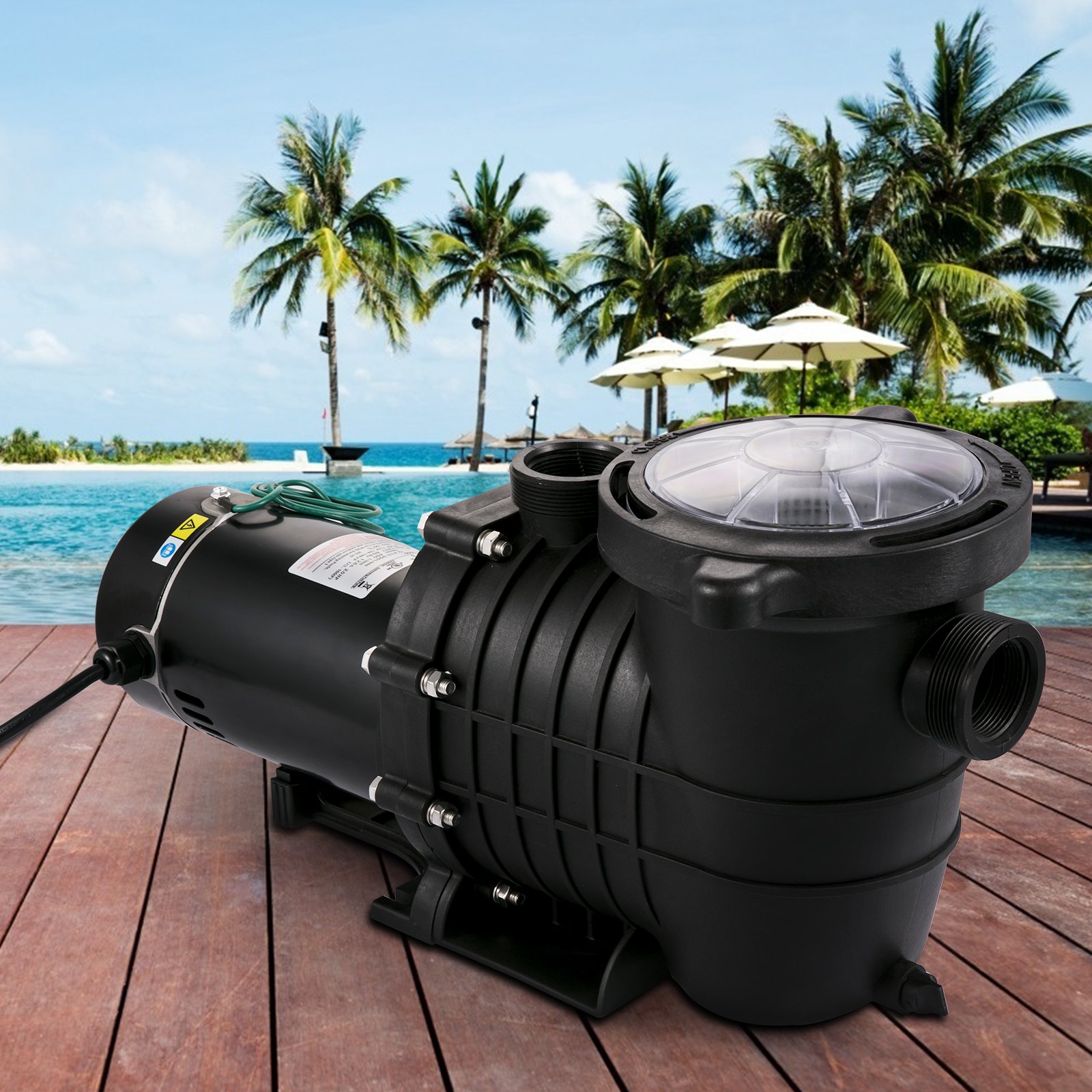 VEVOR Swimming Pool Pump, 1HP 110V 5544GPH Powerful Self-priming Up to ...