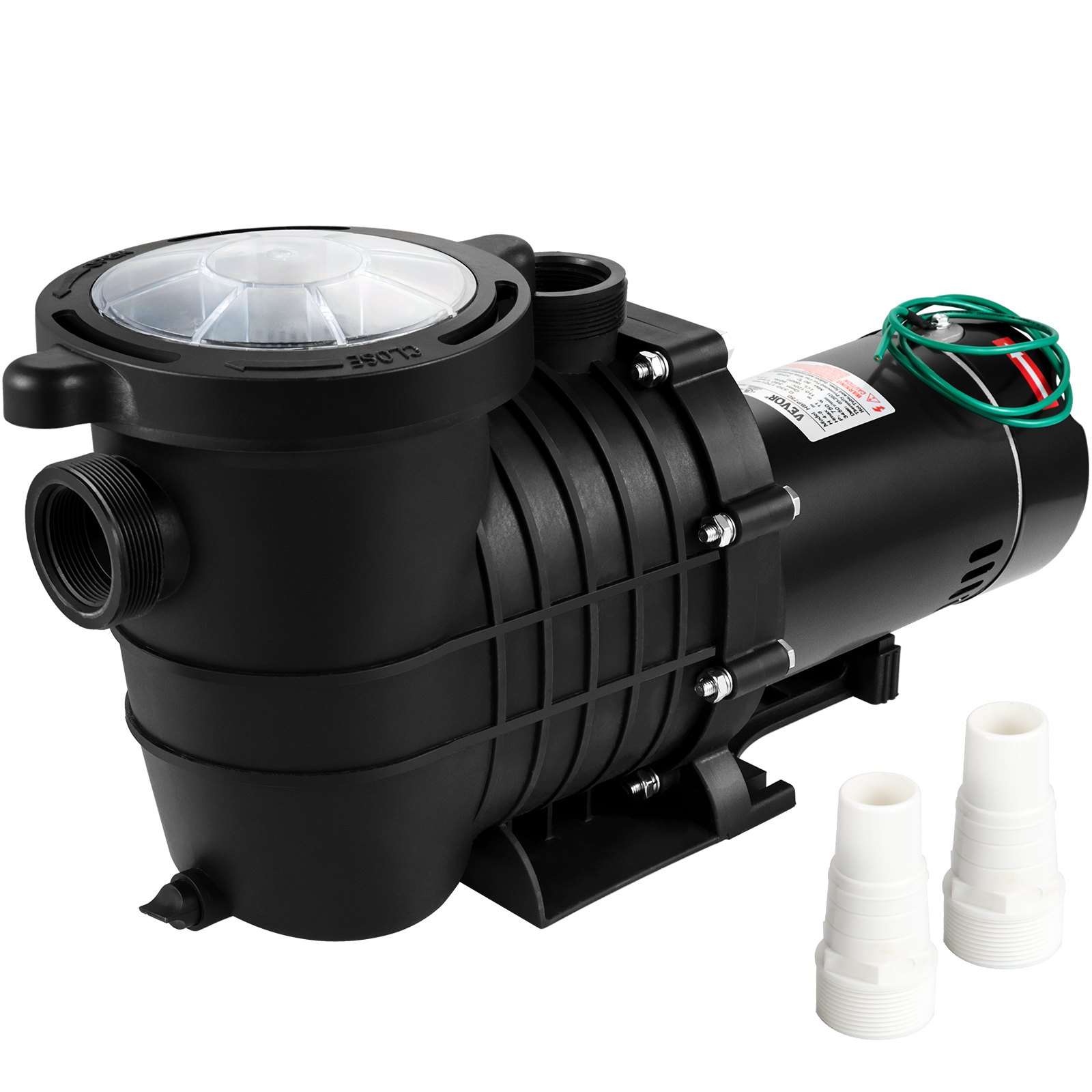 VEVOR Swimming Pool Pump 1HP, Dual Voltage 110V 220V, 5544GPH, Powerful ...
