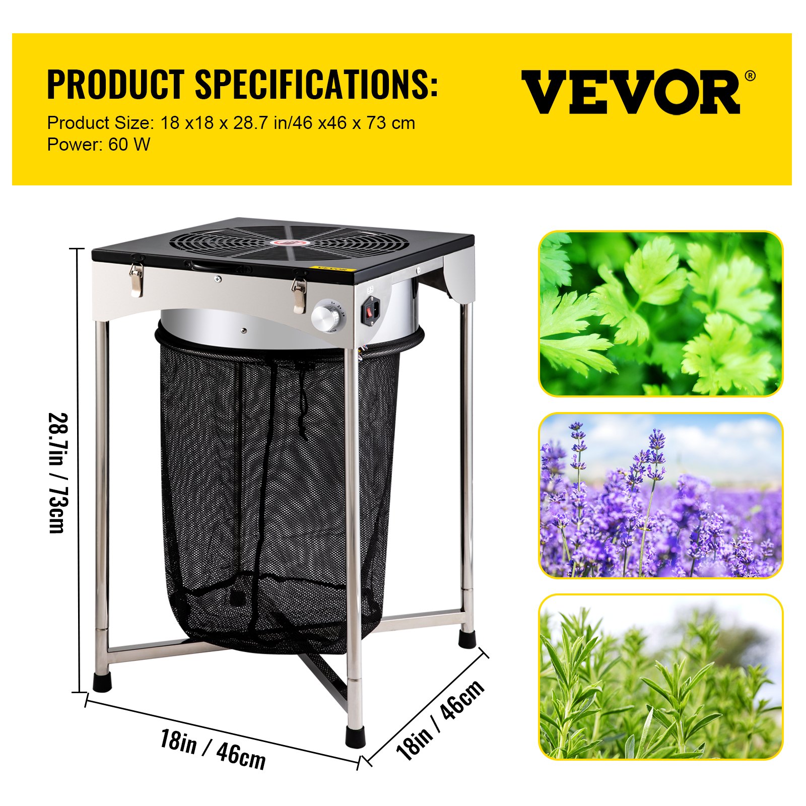 VEVOR Electric Hydroponic Trimmer Bud Leaf Trimming Machine 18" 3 Speed ...